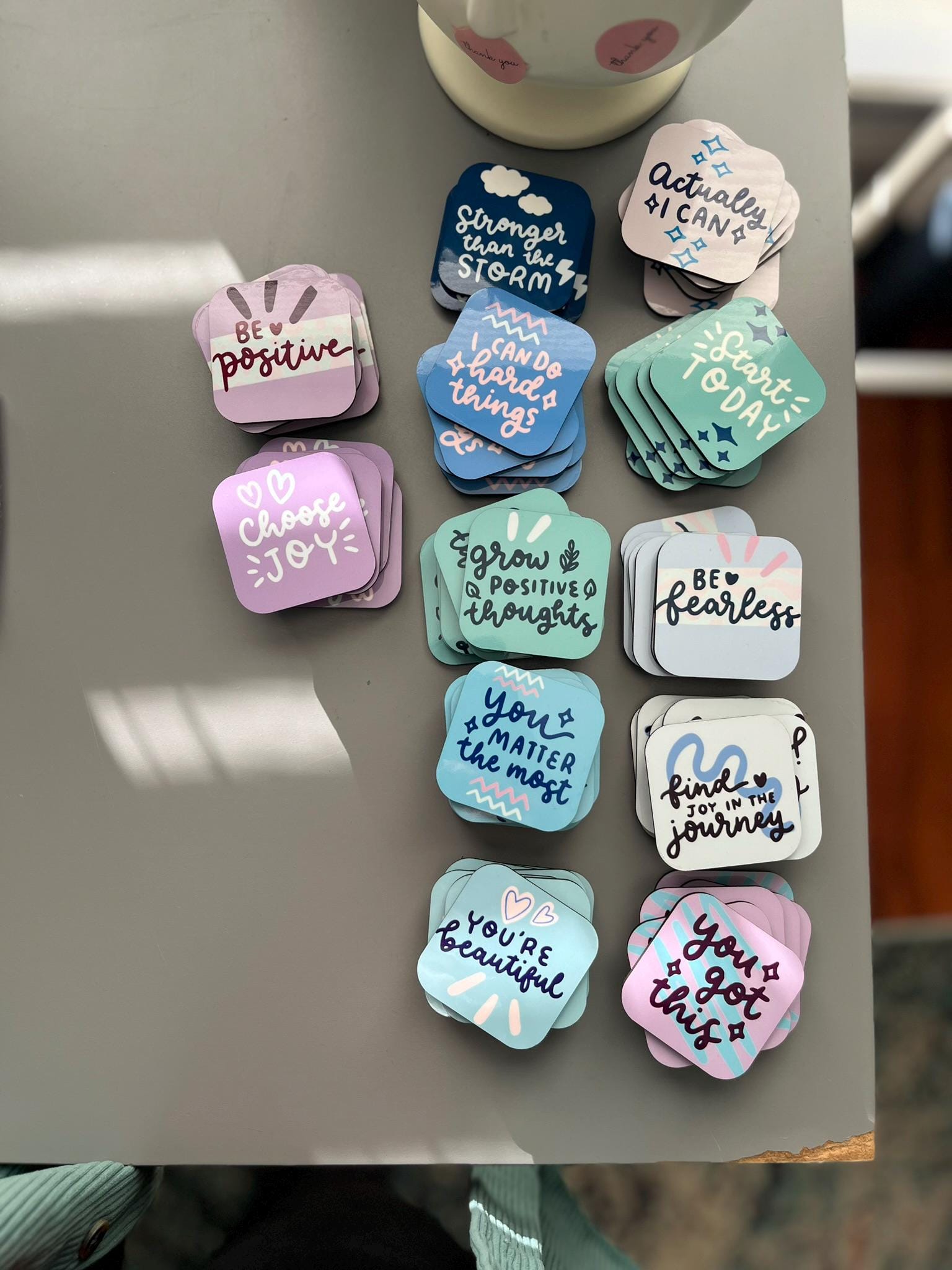 Positivity Magnets Set of 12, Cute Magnets With Positive Messages ...