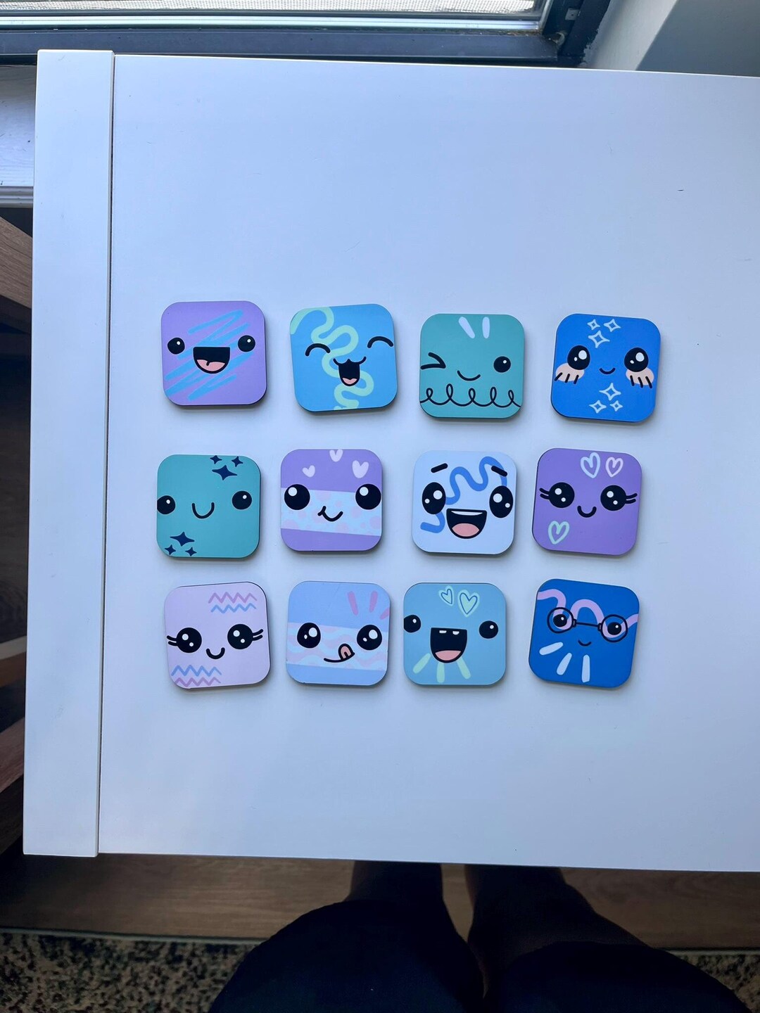 Happy Face Magnets Set of 12, Cute Magnets With Positive Messages ...