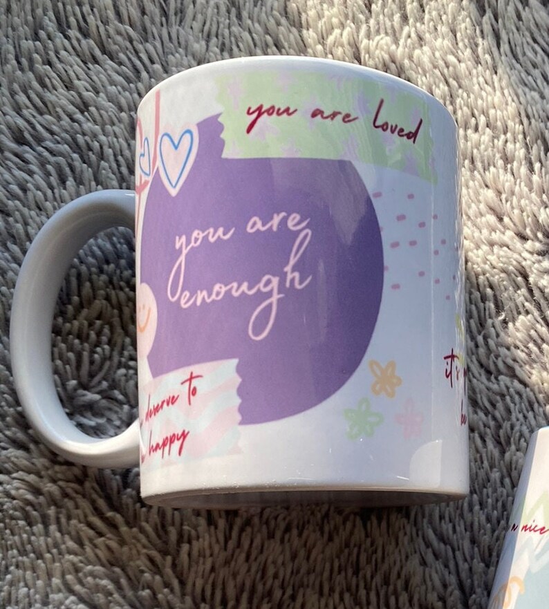 Positive Self Care Mug, Daily Affirmation Mug, Mental Health Mug, Self ...