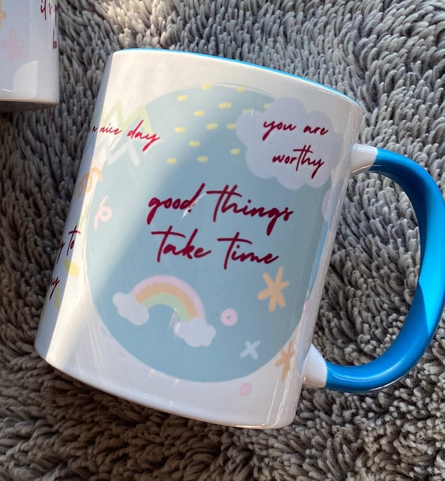 Positive Self Care Mug, Daily Affirmation Mug, Mental Health Mug, Self ...