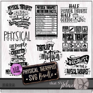 Physical Therapy SVG Bundle, Physical Therapist Svg, Physio Svg, PT ...