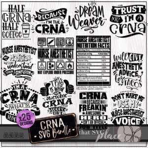 CRNA SVG Bundle, Nurse Anesthetist Svg, Certified Registered Nurse ...