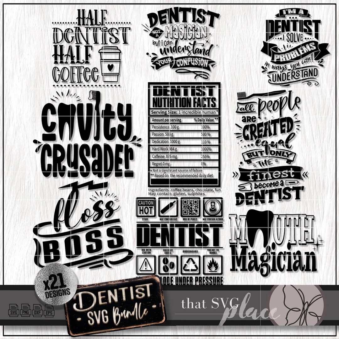 Dentist SVG PNG Bundle, Dental SVG, Dentist Gift, T-shirt & Tumbler Svg ...