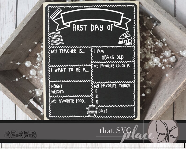 First Day of School SVG 1st Day of School SVG Back to School - Etsy