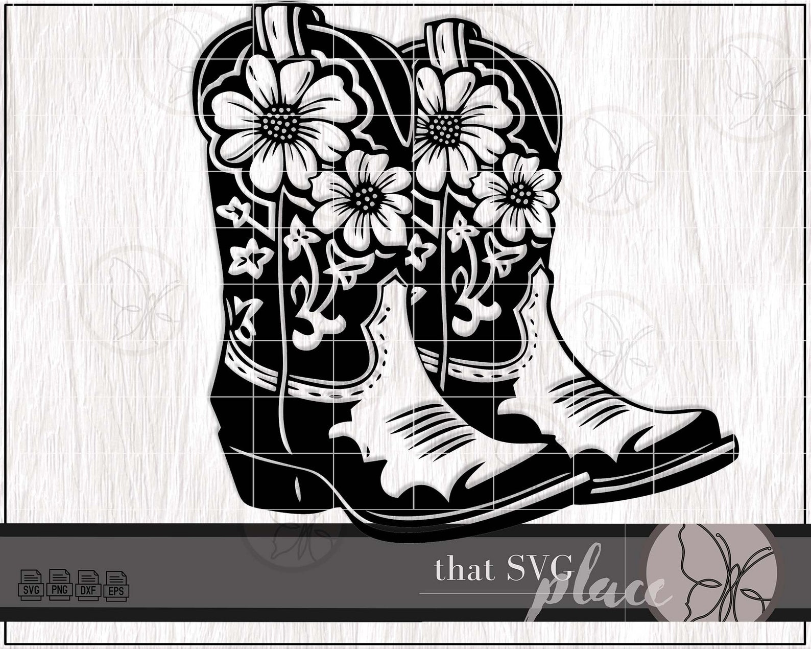 Cowboy Boots SVG Cowgirl Boots SVG PNG Dxf Clipart Vector Files for ...