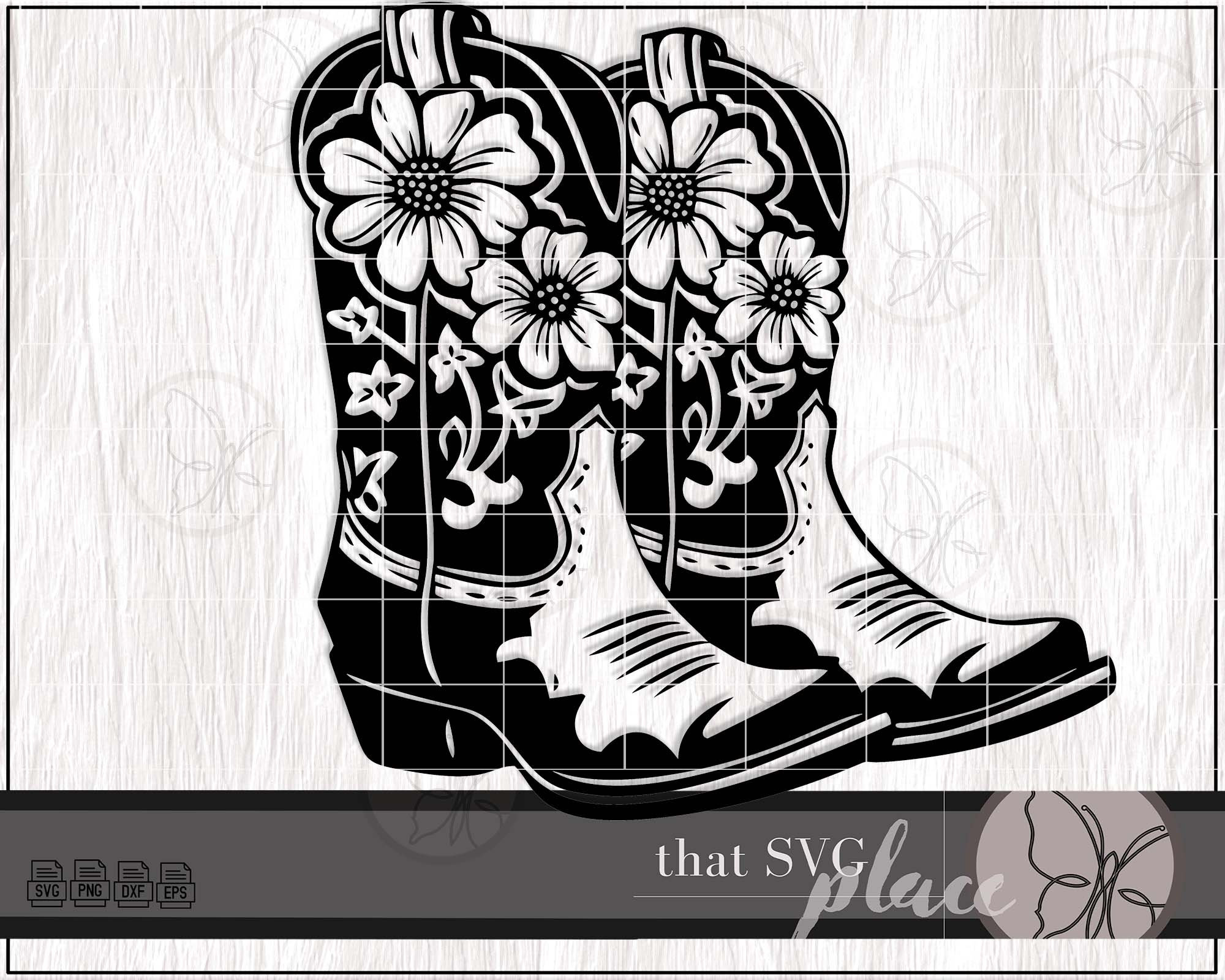 Cowboy Boots SVG Cowgirl Boots SVG PNG Dxf Clipart Vector Files for ...