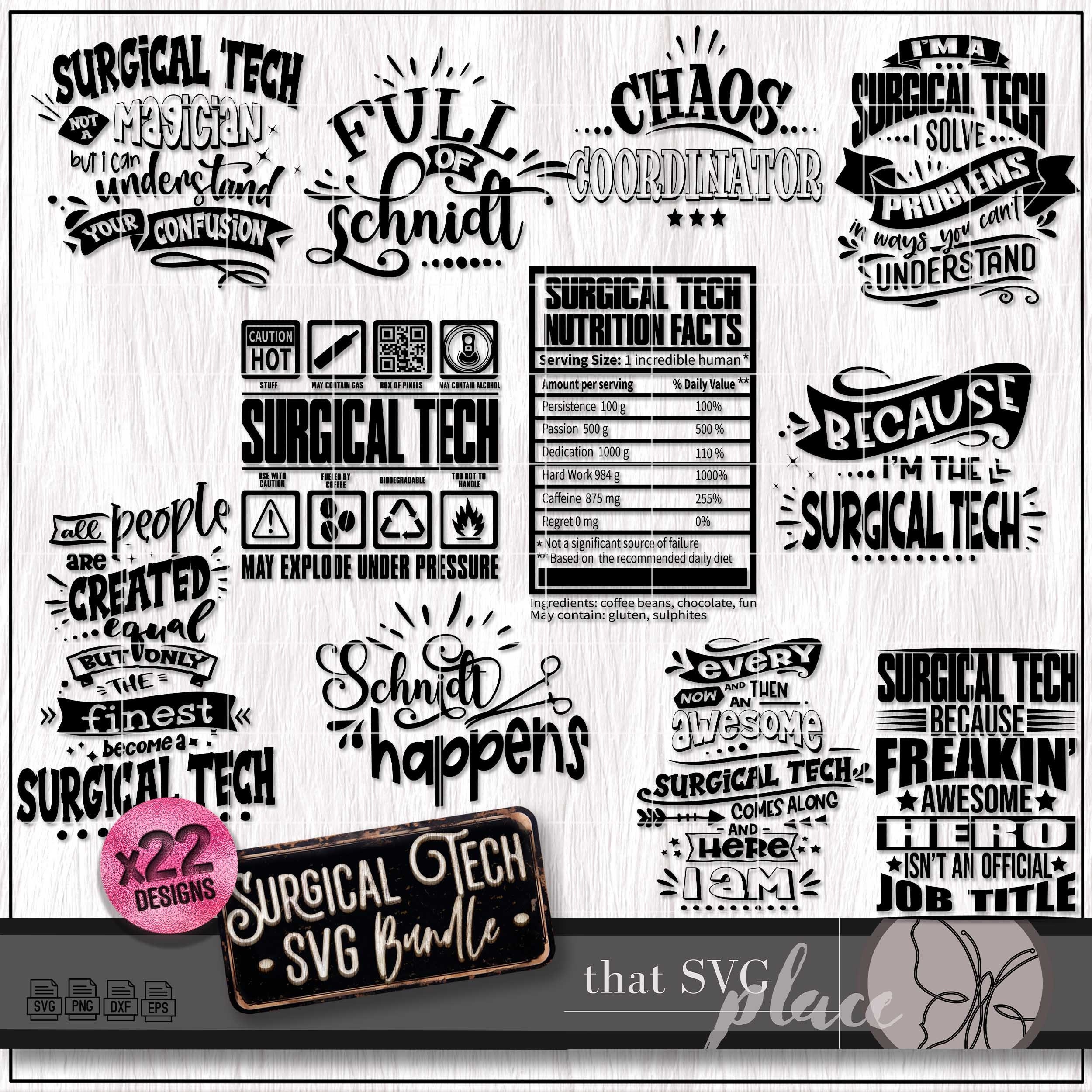 Surgical Tech SVG PNG Bundle, CST Surgical Technologist Svg, Tech Week ...
