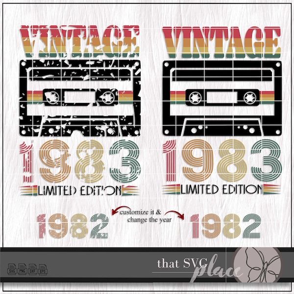 Vintage 1982 Svg - Etsy