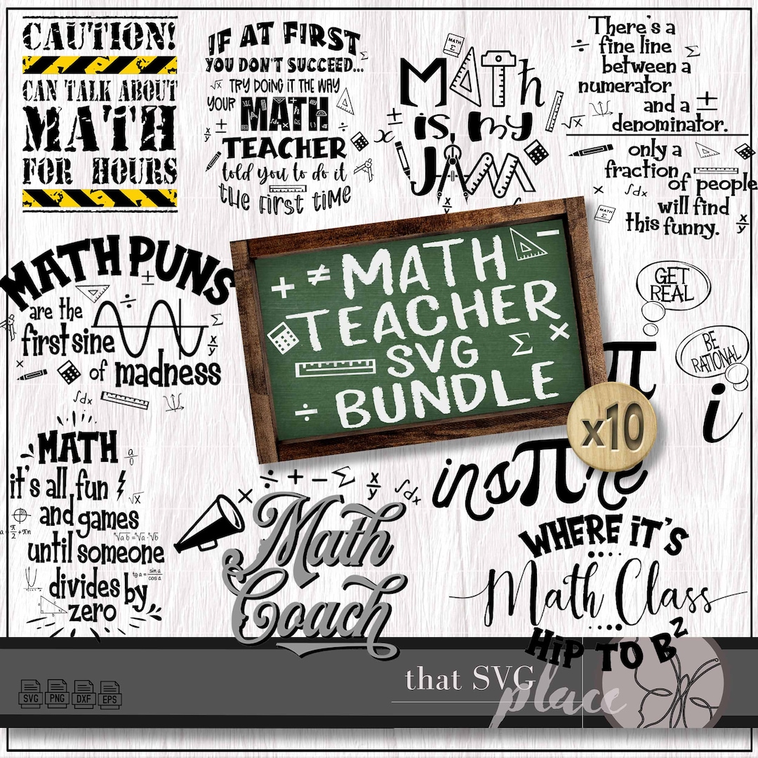 Math Classroom Decor SVG, Math Teacher SVG, Math Shirt Design SVG ...