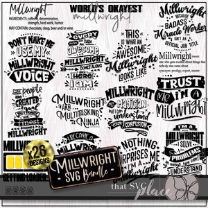 Millwright SVG, Funny Industrial Mechanic Shirt SVG PNG Bundle ...