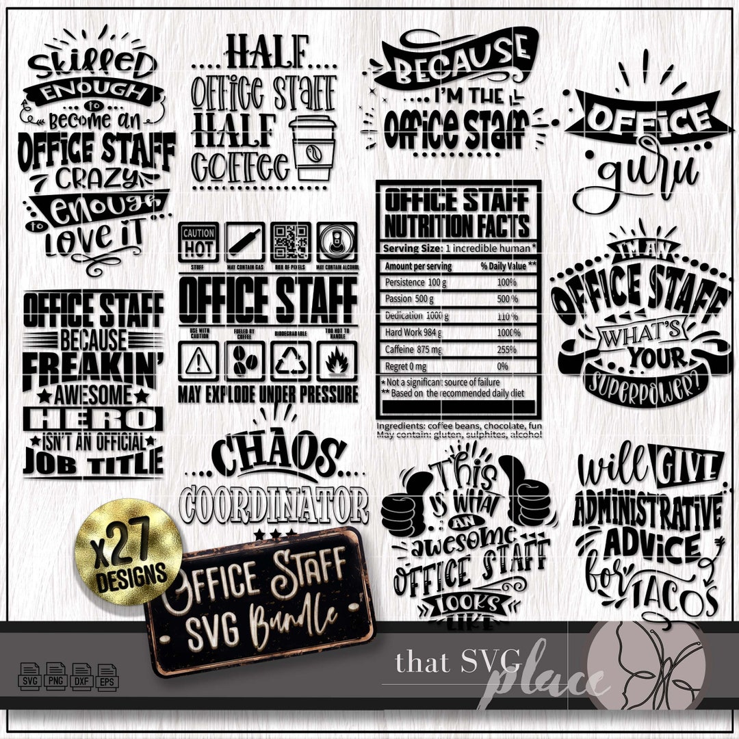 Office Staff SVG PNG Clipart, Appreciation Gift, Shirt SVG, School ...