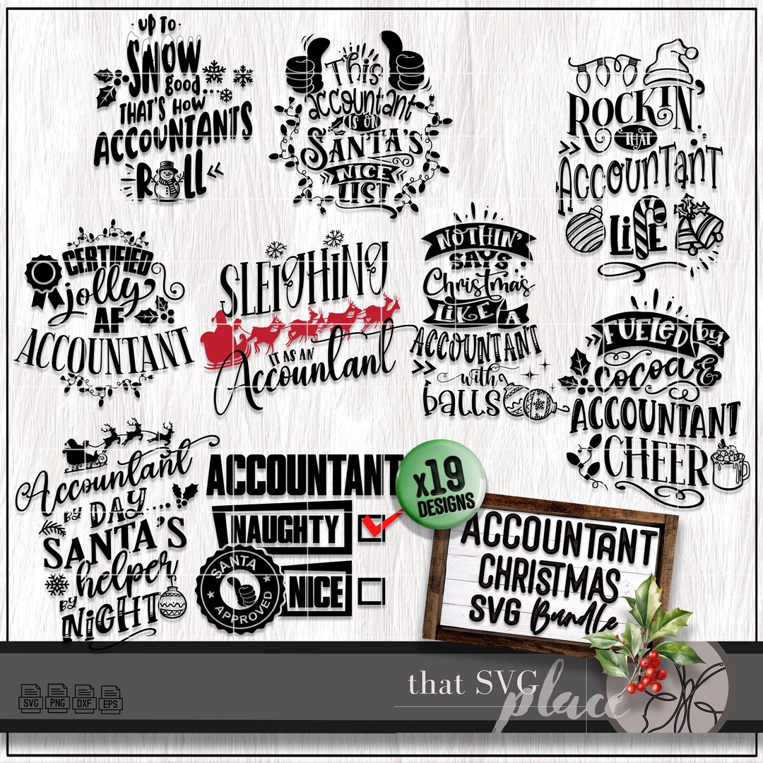 Accountant SVG, Christmas PNG Bundle, Accounting Svg, School Bookkeeper ...