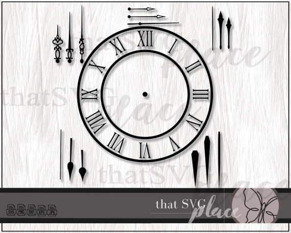 Clock Face SVG Clock SVG Roman Numerals SVG Wall Clock Svg - Etsy