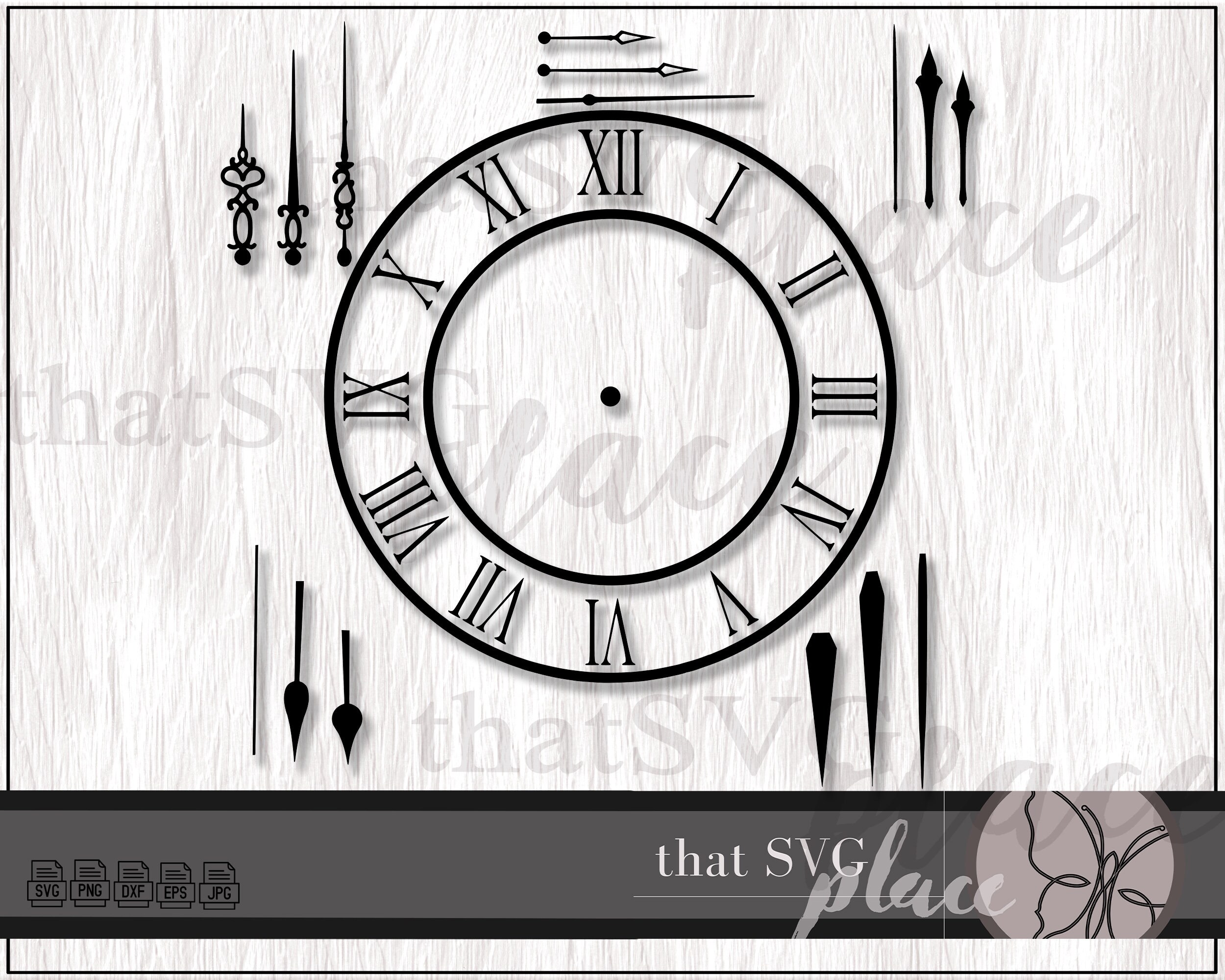Clock Face SVG Clock SVG Roman Numerals SVG Wall Clock Svg - Etsy Canada