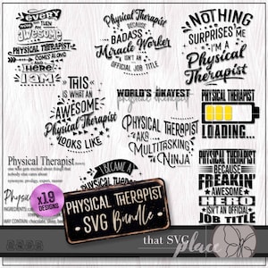 Physical Therapy SVG Bundle, Physical Therapist Svg, Physio Svg, PT ...