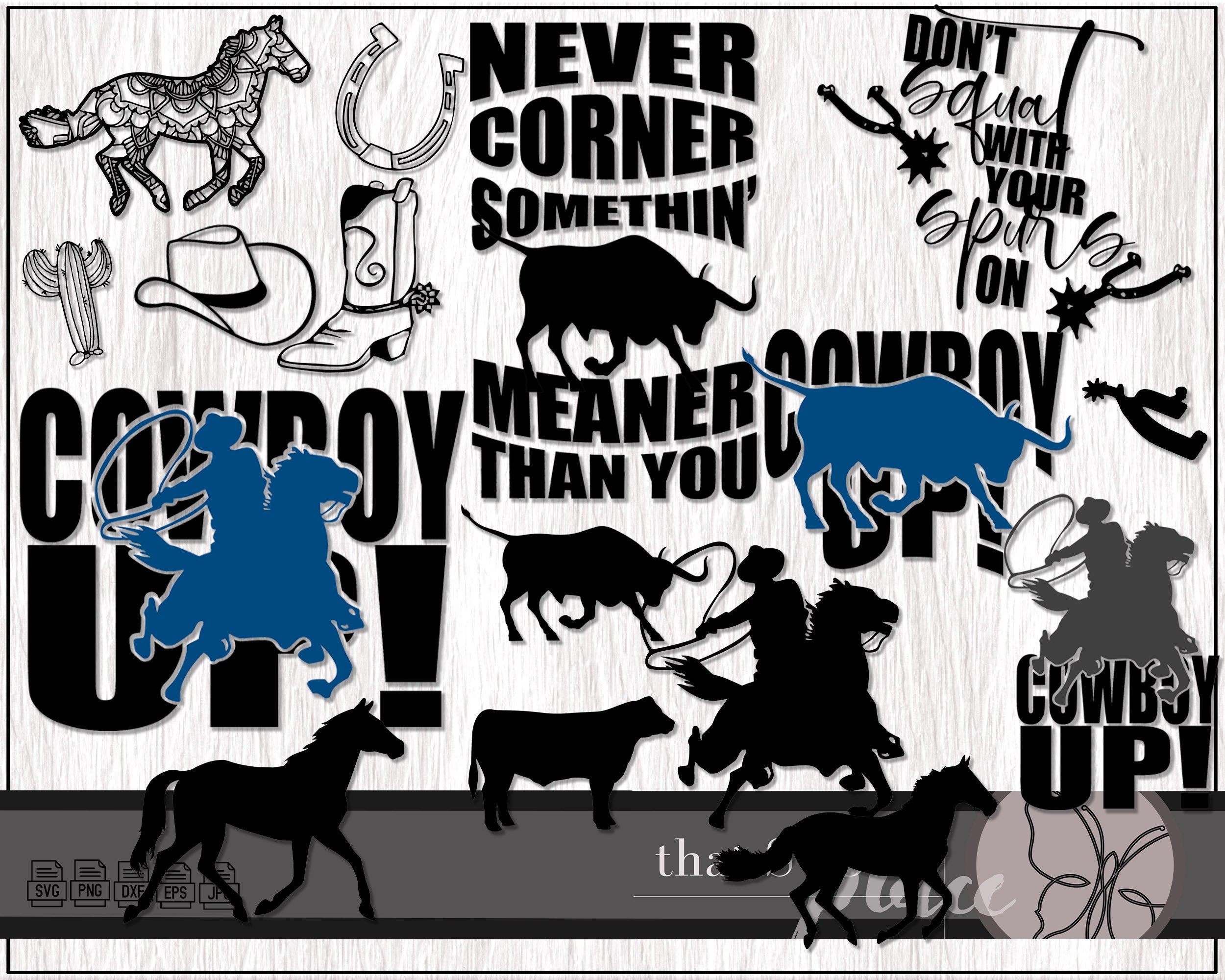 Cowboy SVG Bundle Western SVG Cowgirl Svg Country Svg - Etsy