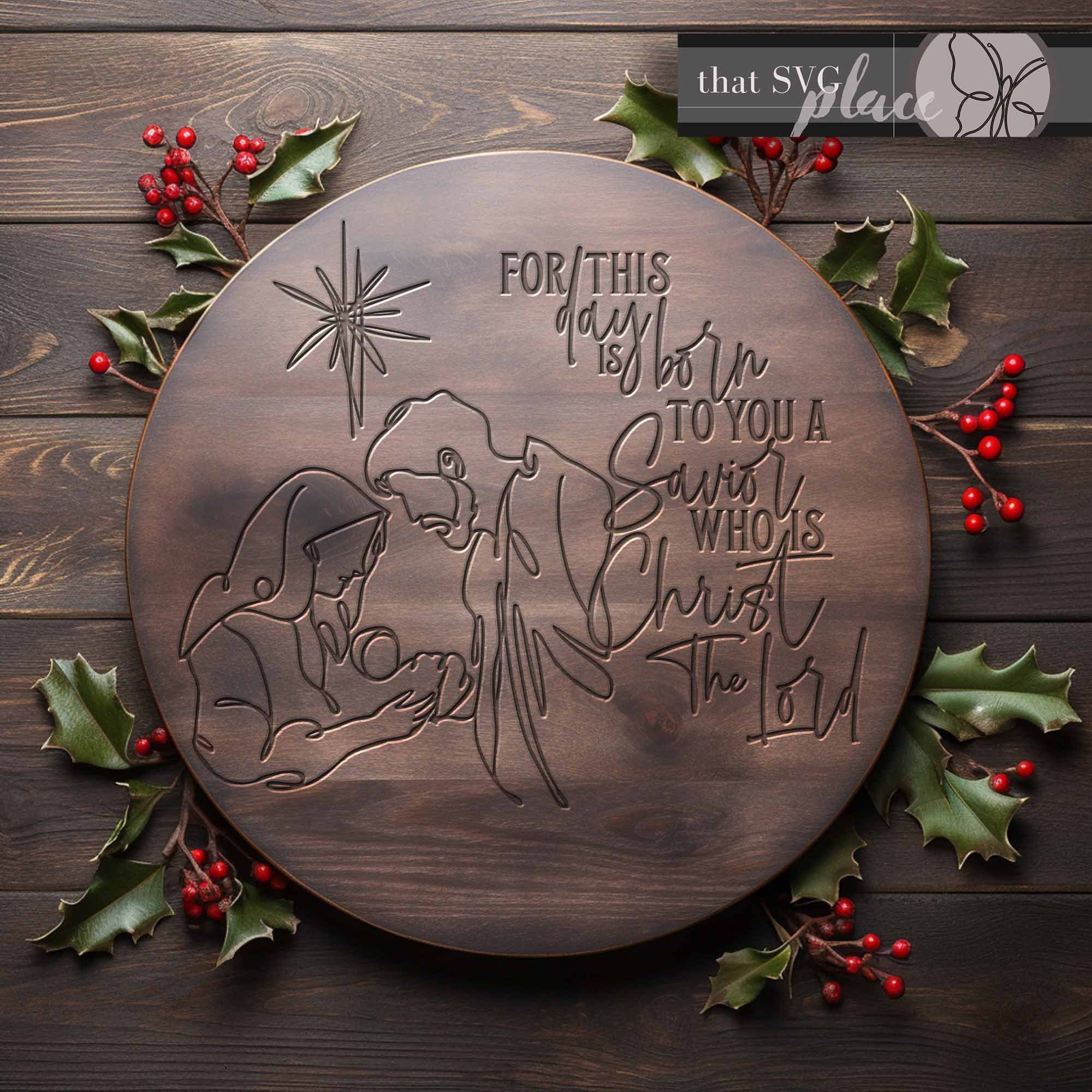 Nativity SVG Bundle, Baby Jesus SVG PNG Clipart Line Art, Nativity ...