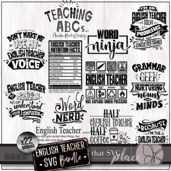 English Teacher Svg - Etsy