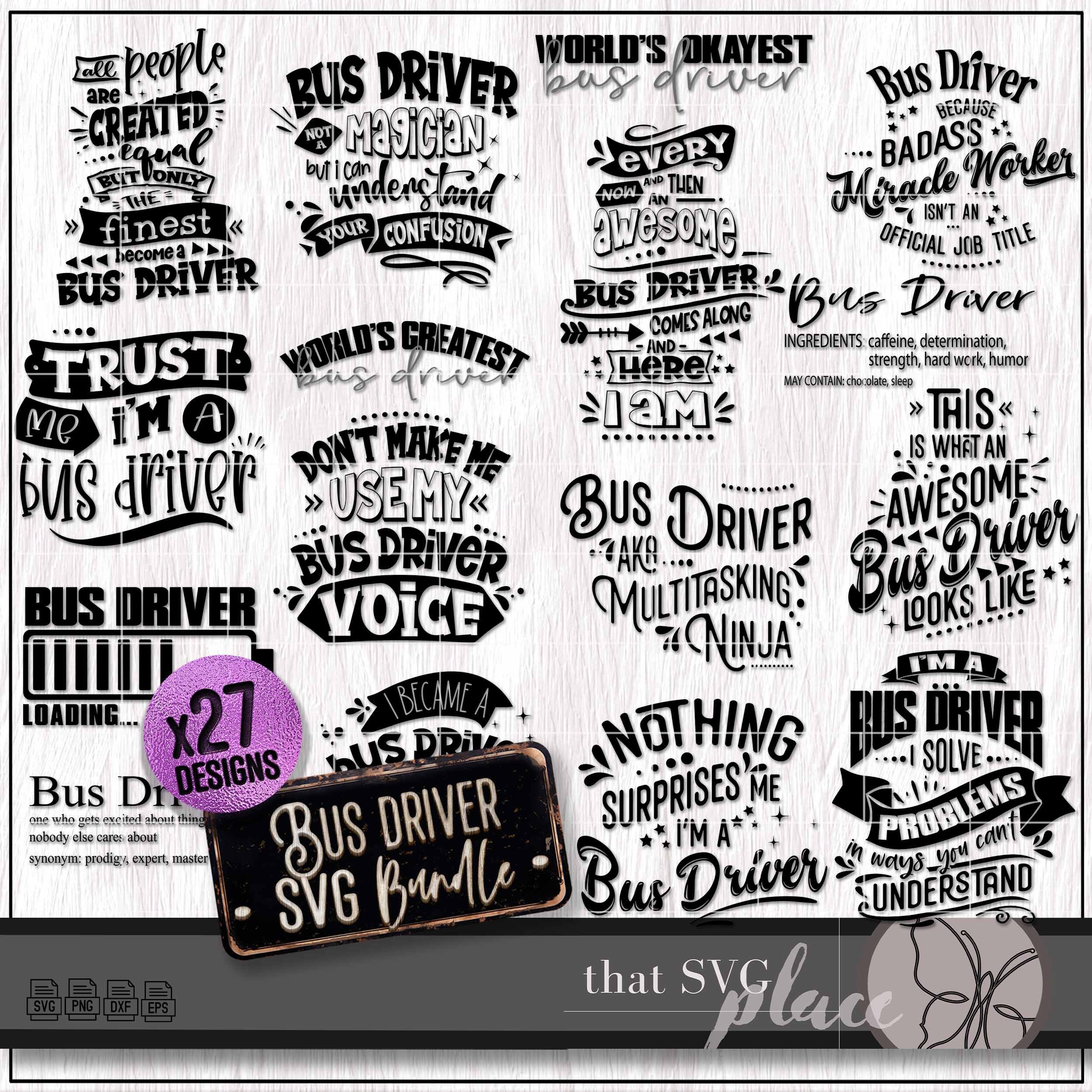 Bus Driver SVG PNG Bundle, School Bus Driver Appreciation Gift, Chaos ...