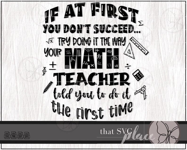 Math Teacher SVG Math SVG Math Poster SVG Cricut Cutting - Etsy