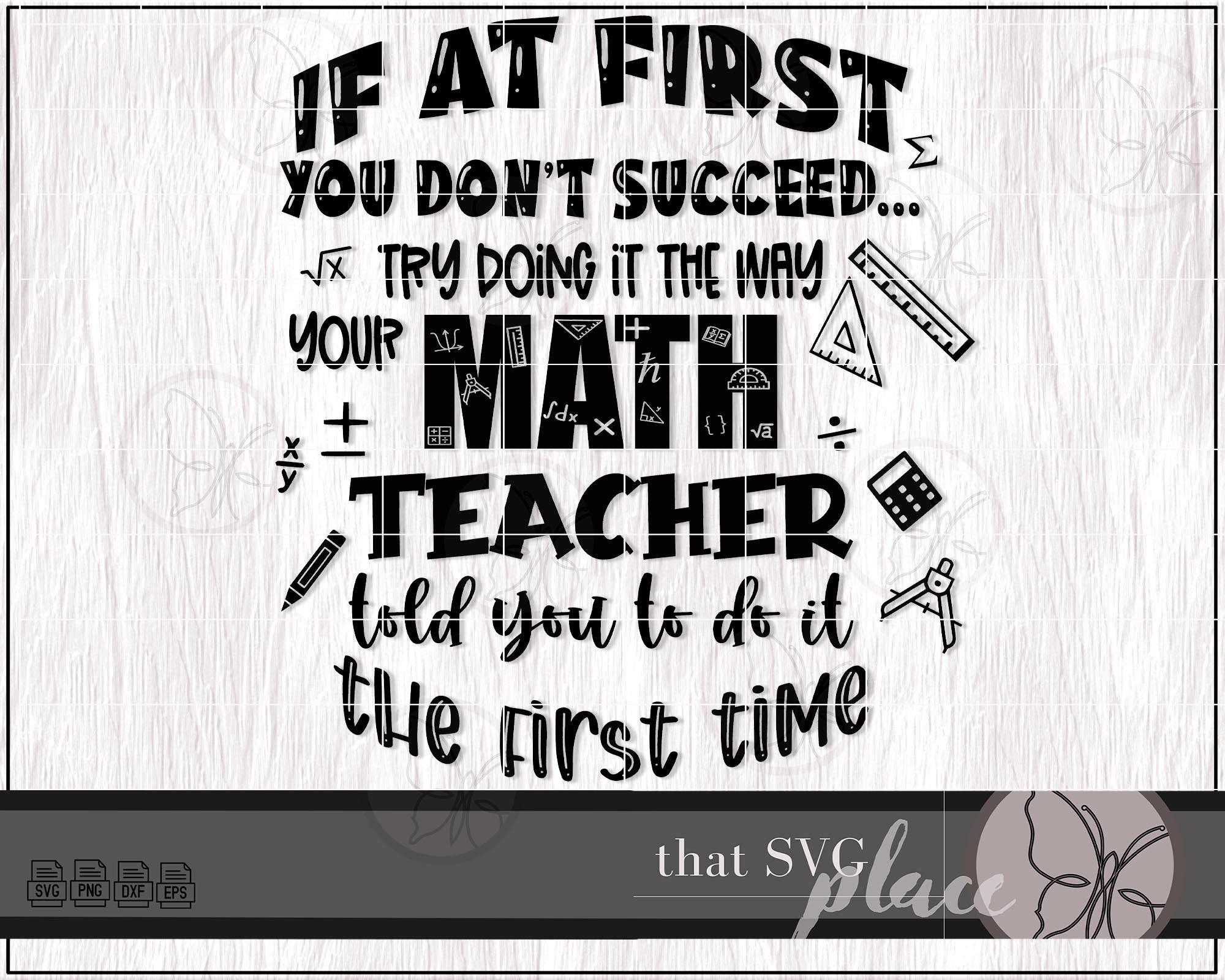 Math Teacher SVG Math SVG Math Poster SVG Cricut Cutting - Etsy