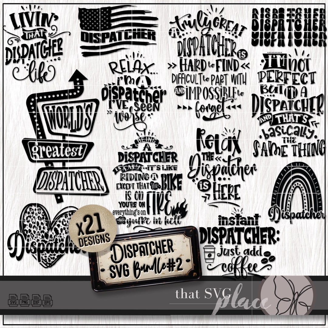 911 Dispatcher SVG Bundle, Funny Dispatch Sublimation PNG SVG ...