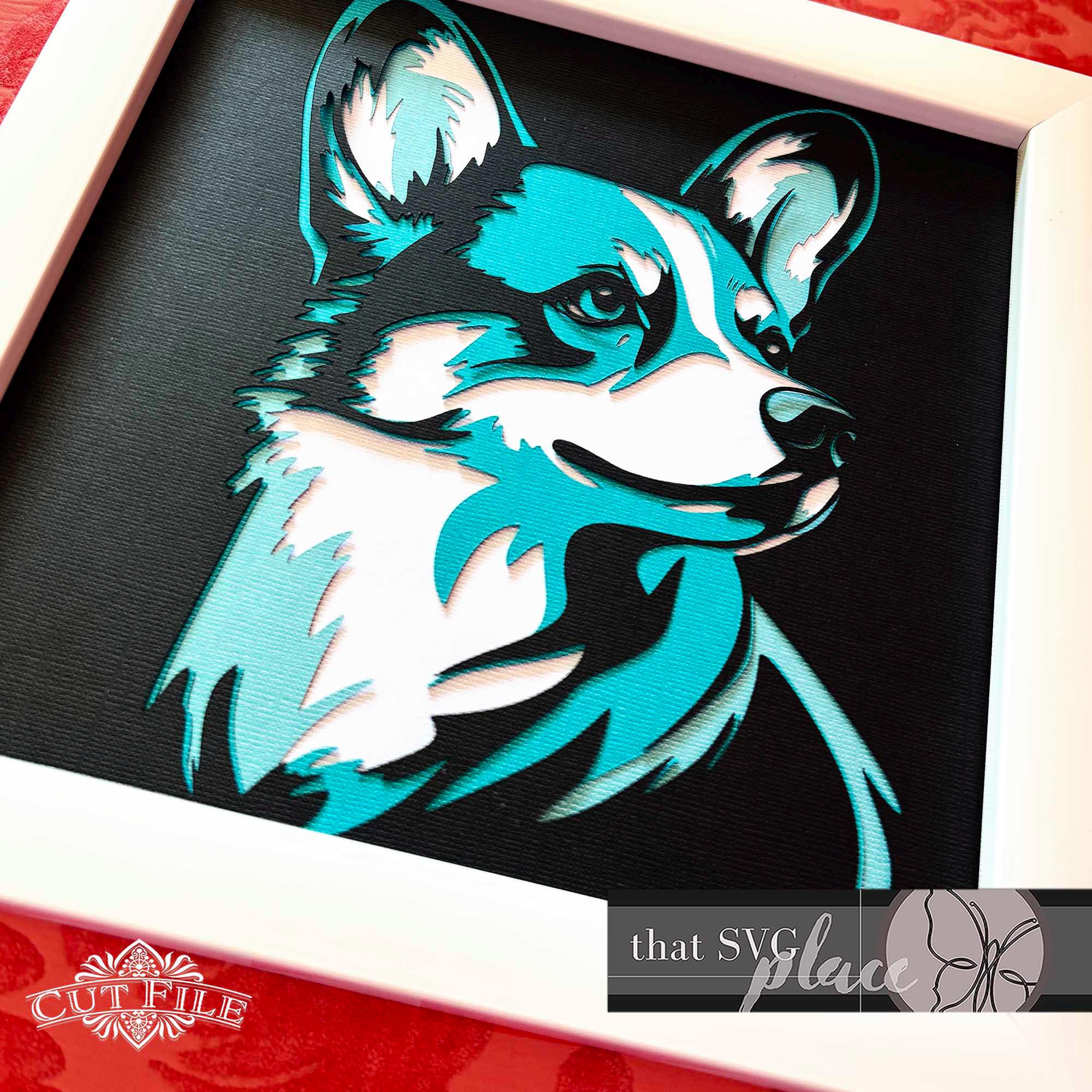 3D Corgi SVG, Layered Shadowbox Template, Paper Cut Light Box, Pet ...