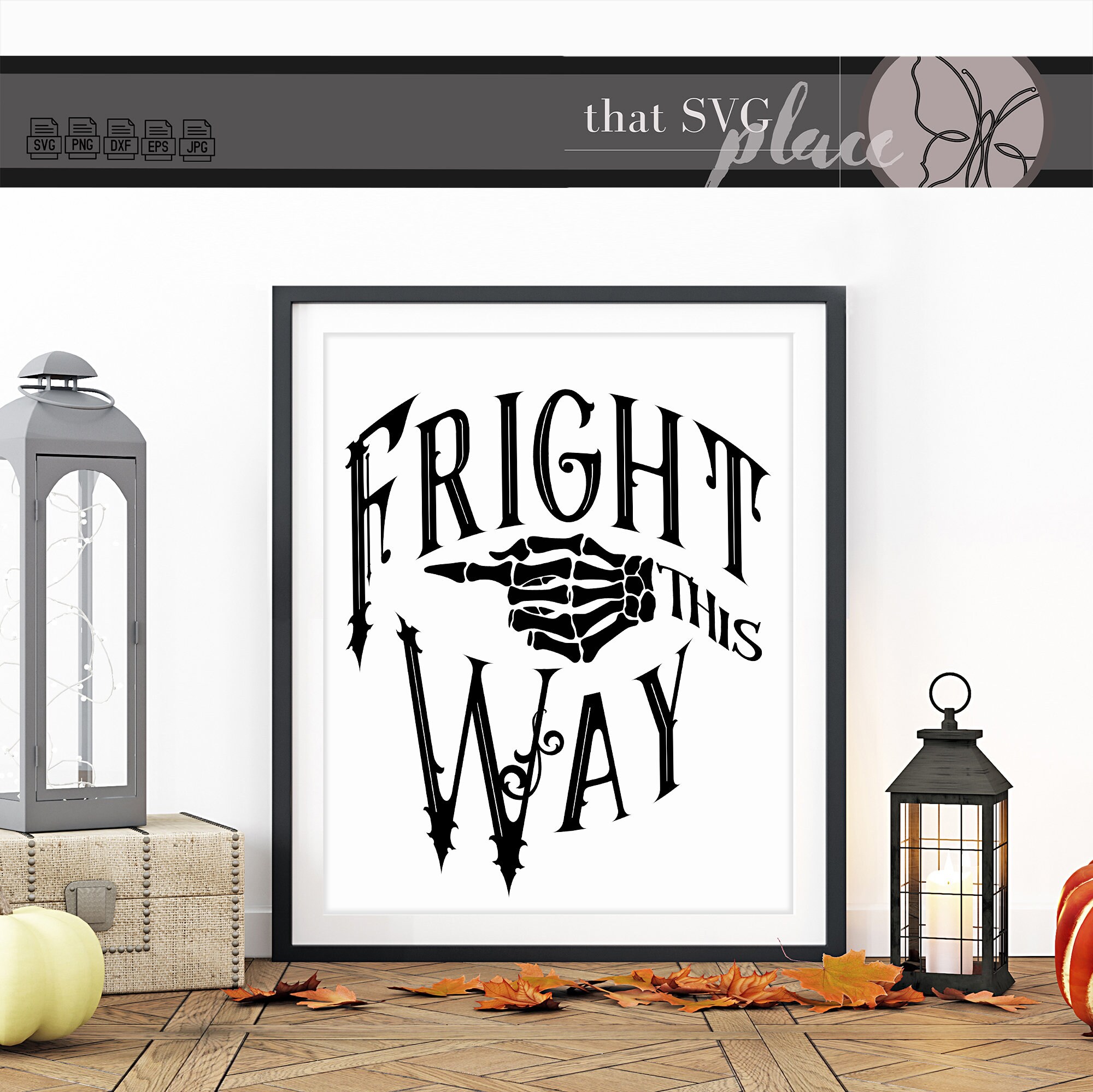 Spooky SVG Fright This Way SVG Halloween Clipart PNG Cricut - Etsy