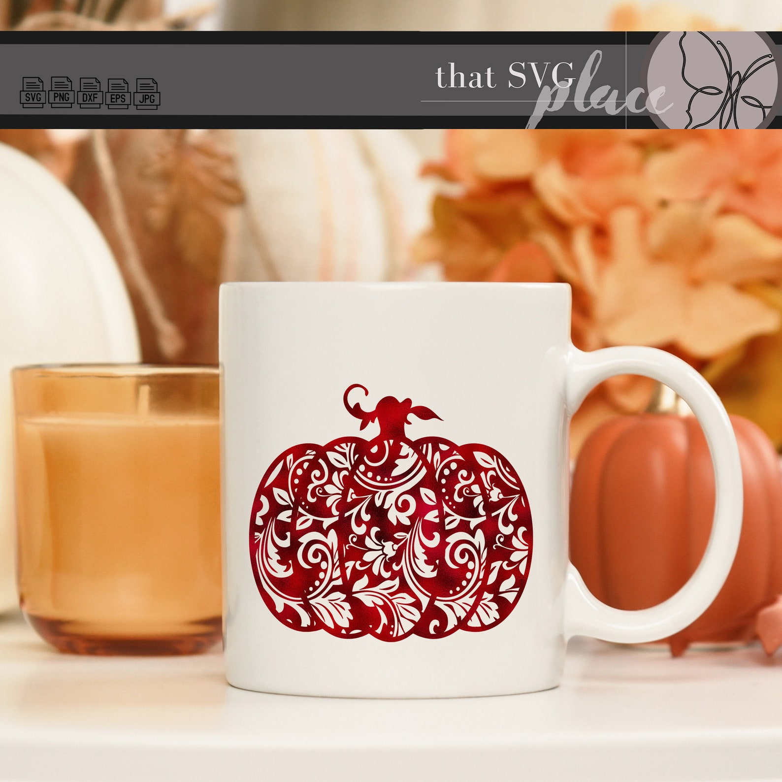 Fancy Pumpkin SVG Pumpkin Clipart Autumn SVG Swirly Pumpkin - Etsy