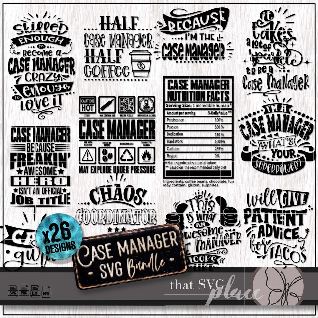 Case Manager SVG PNG Bundle, Funny Nurse Case Manager Svg, Case ...