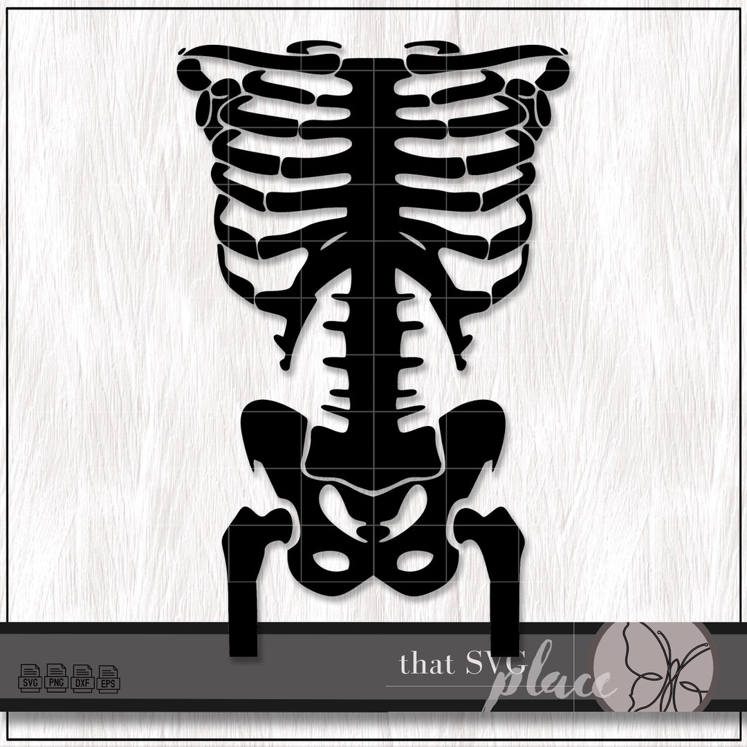 Skeleton Rib Cage SVG, Skeleton Bones SVG, Halloween Costume SVG for ...