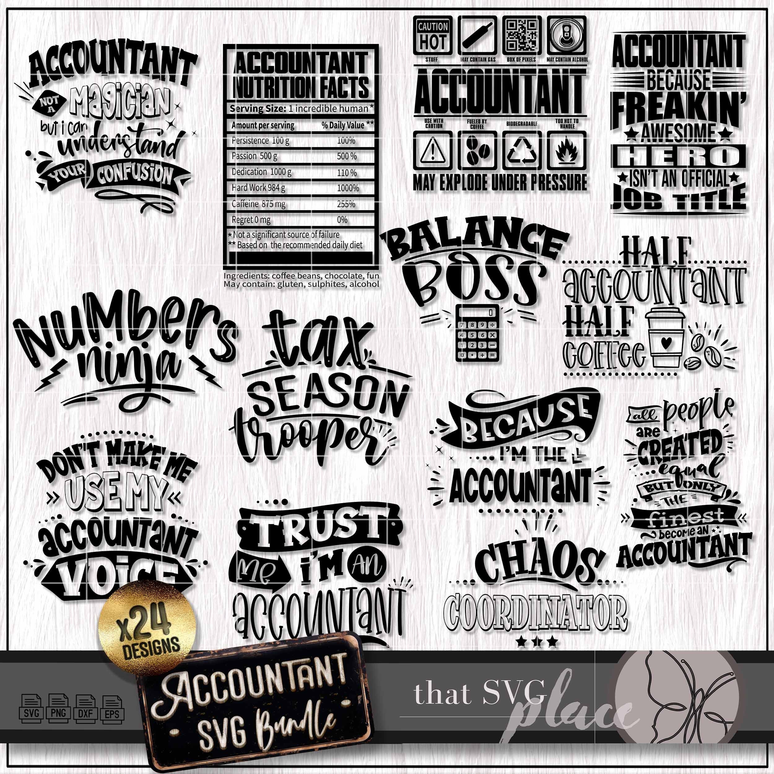 Accountant SVG PNG Bundle, Accounting Svg, School Bookkeeper Svg, CPA ...
