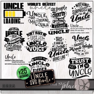 Uncle SVG Bundle, Funny Great Uncle PNG, New Future Uncle Appreciation ...