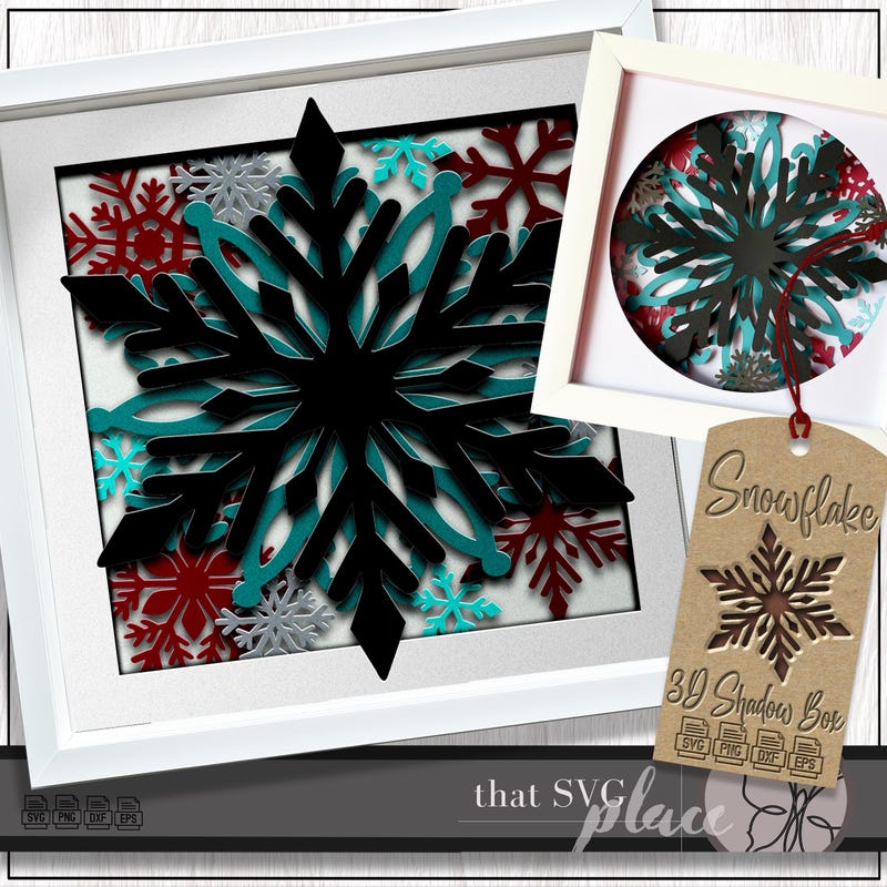 Snowflake Shadow Box - Etsy