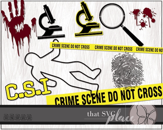 CSI Crime Scene Investigation Bundle Blood Chalk Outline - Etsy
