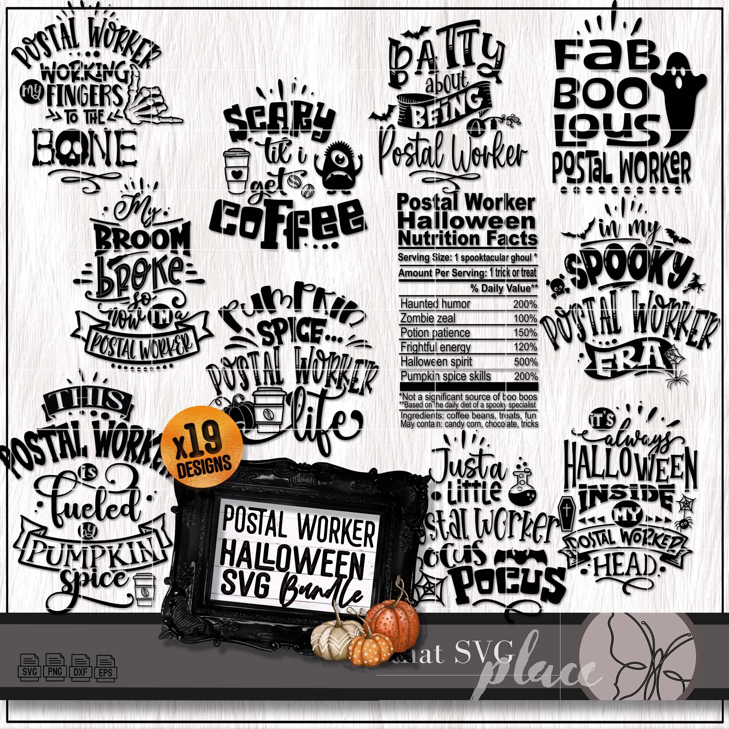 Postal Worker SVG, Halloween PNG Bundle, Funny Postal Office Worker SVG ...