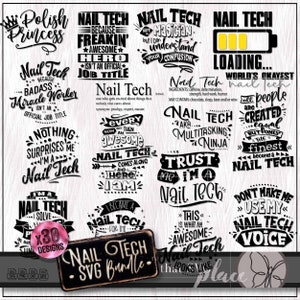 Nail Tech SVG Bundle, Nail Technician PNG SVG, Nails Svg, Appreciation ...