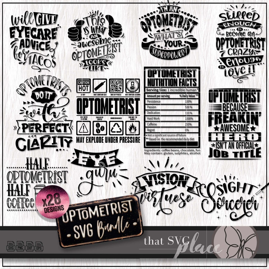 Optometry SVG PNG Bundle, Eye Doctor SVG, Optometrist Svg, Optometry ...