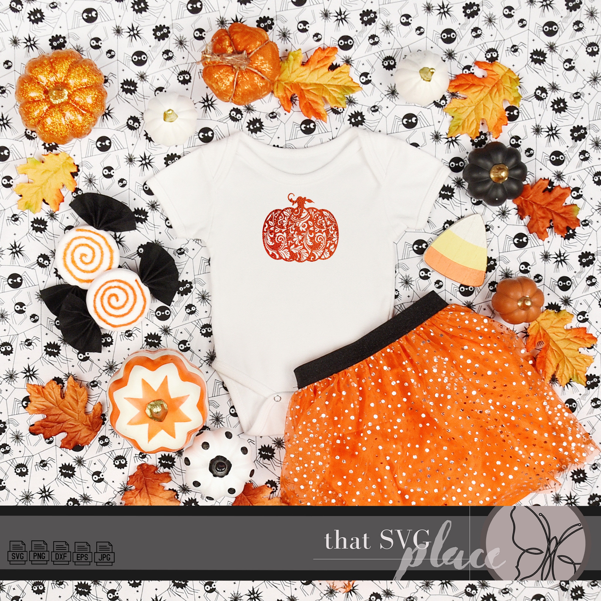 Fancy Pumpkin SVG Pumpkin Clipart Autumn SVG Swirly Pumpkin - Etsy