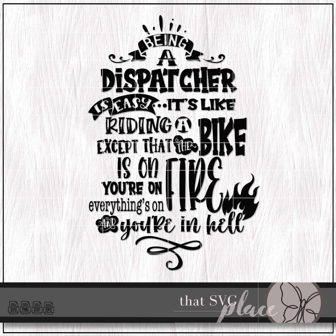 911 Dispatcher SVG, Funny Dispatch Sublimation PNG SVG ...