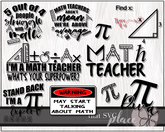 Math Classroom Decor SVG Bundle Math SVG Math Teacher SVG - Etsy Canada