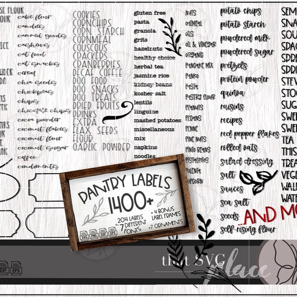 Canister Labels Svg - Etsy