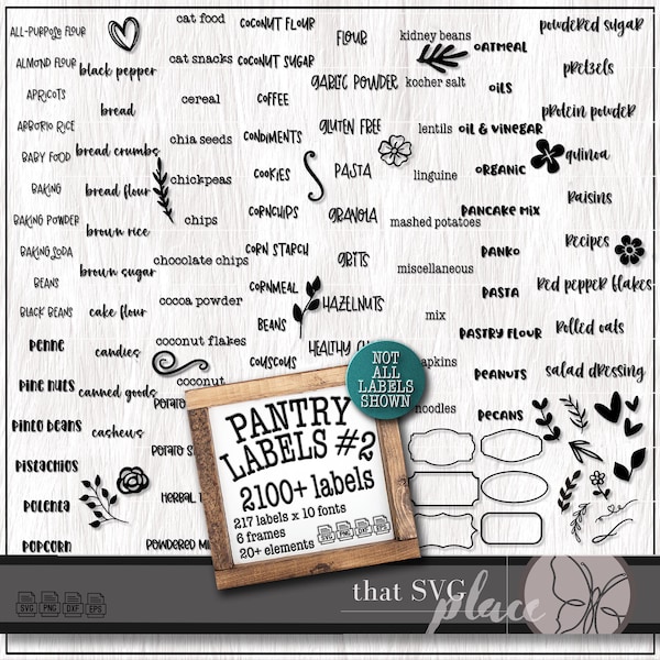 Canister Labels Svg - Etsy