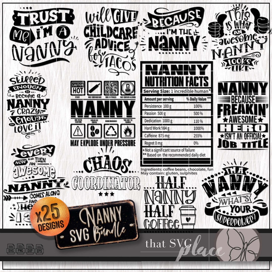 Nanny SVG Bundle, Au Pair SVG, Daycare Provider PNG, Nanny Ornament Svg ...