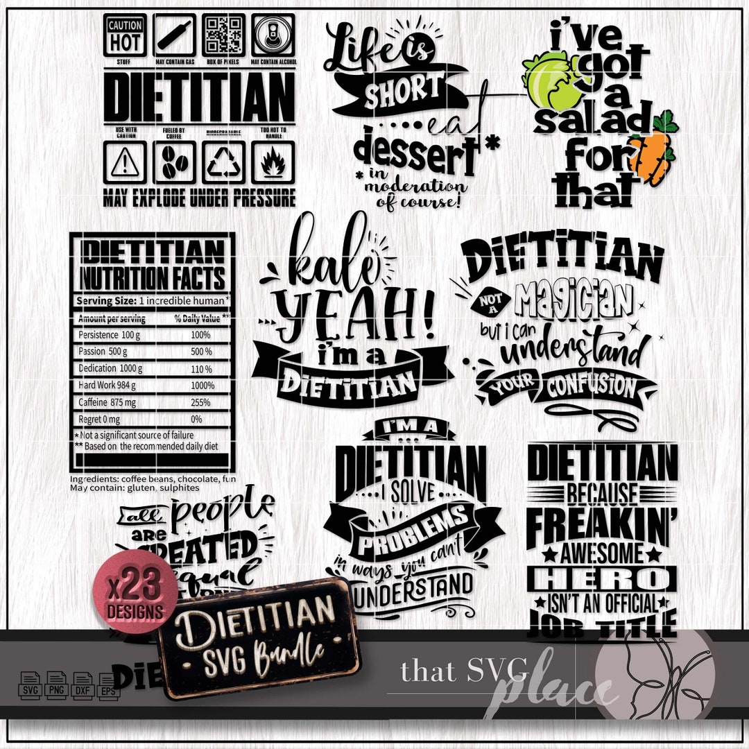 Dietitian SVG PNG Bundle, Dietary SVG, Registered Dietitian Svg ...