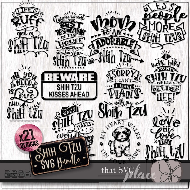 Shih Tzu Stickers - Etsy