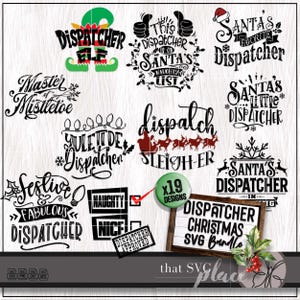 911 Dispatcher SVG Bundle, Christmas Dispatch Sublimation PNG SVG ...