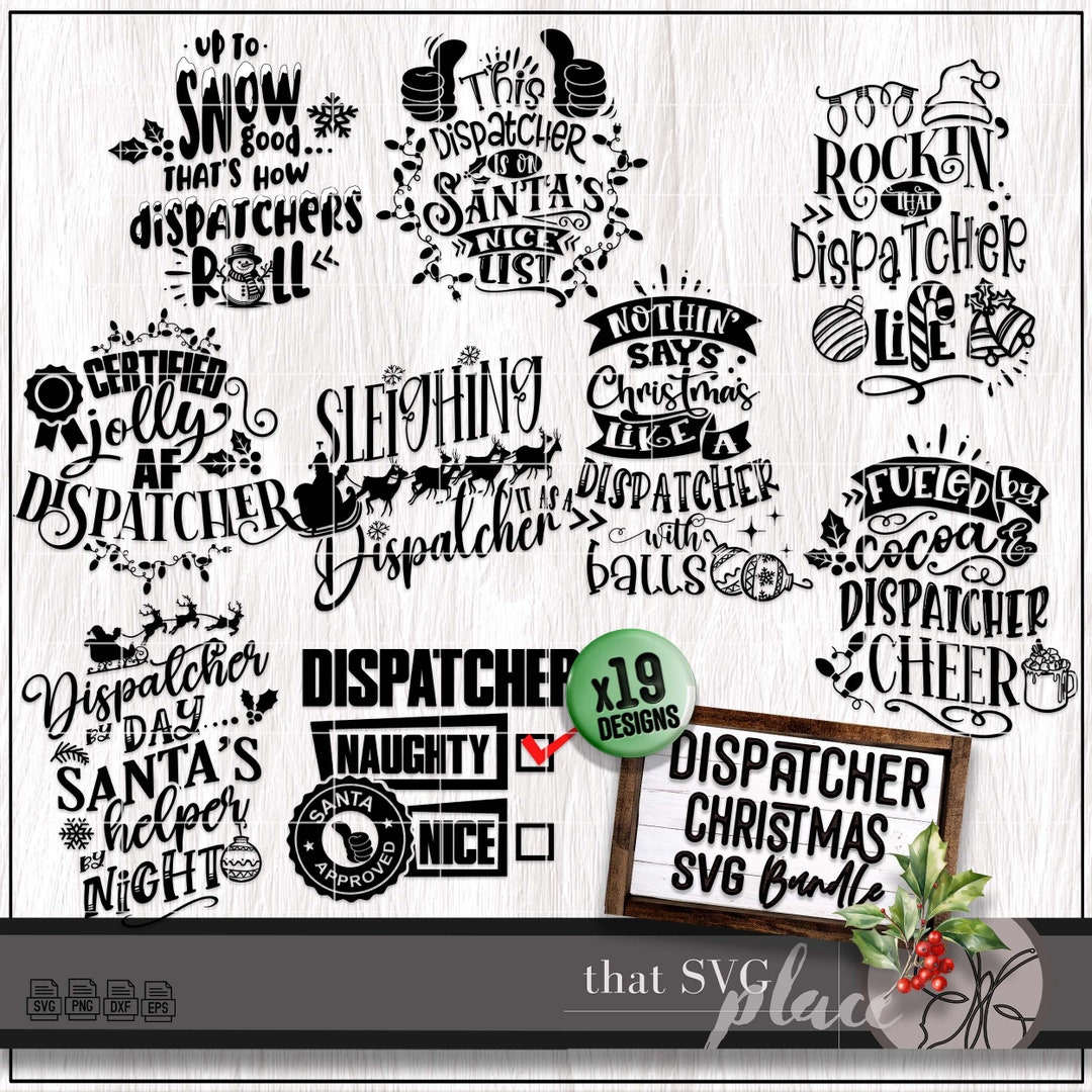911 Dispatcher SVG Bundle, Christmas Dispatch Sublimation PNG SVG ...