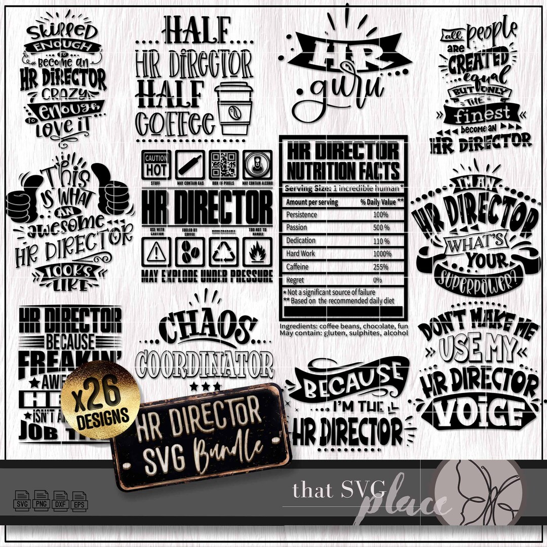 HR SVG, Human Resources Director Svg Png Bundle, Funny HR Svg for Hr ...