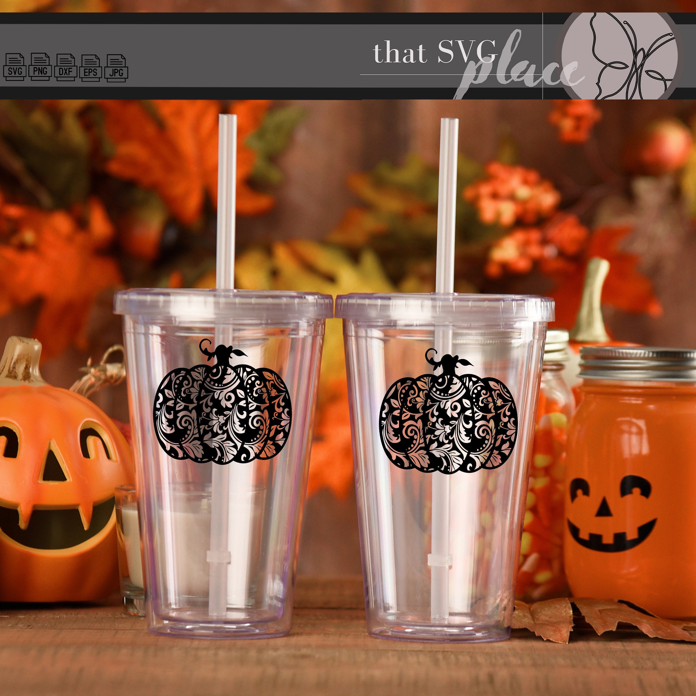 Fancy Pumpkin SVG Pumpkin Clipart Autumn SVG Swirly Pumpkin - Etsy